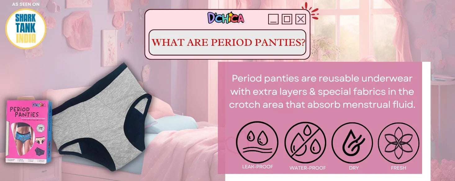 Period Underwear for Girls Reusable Flat 30% OFF+Free Shipping – D'chica