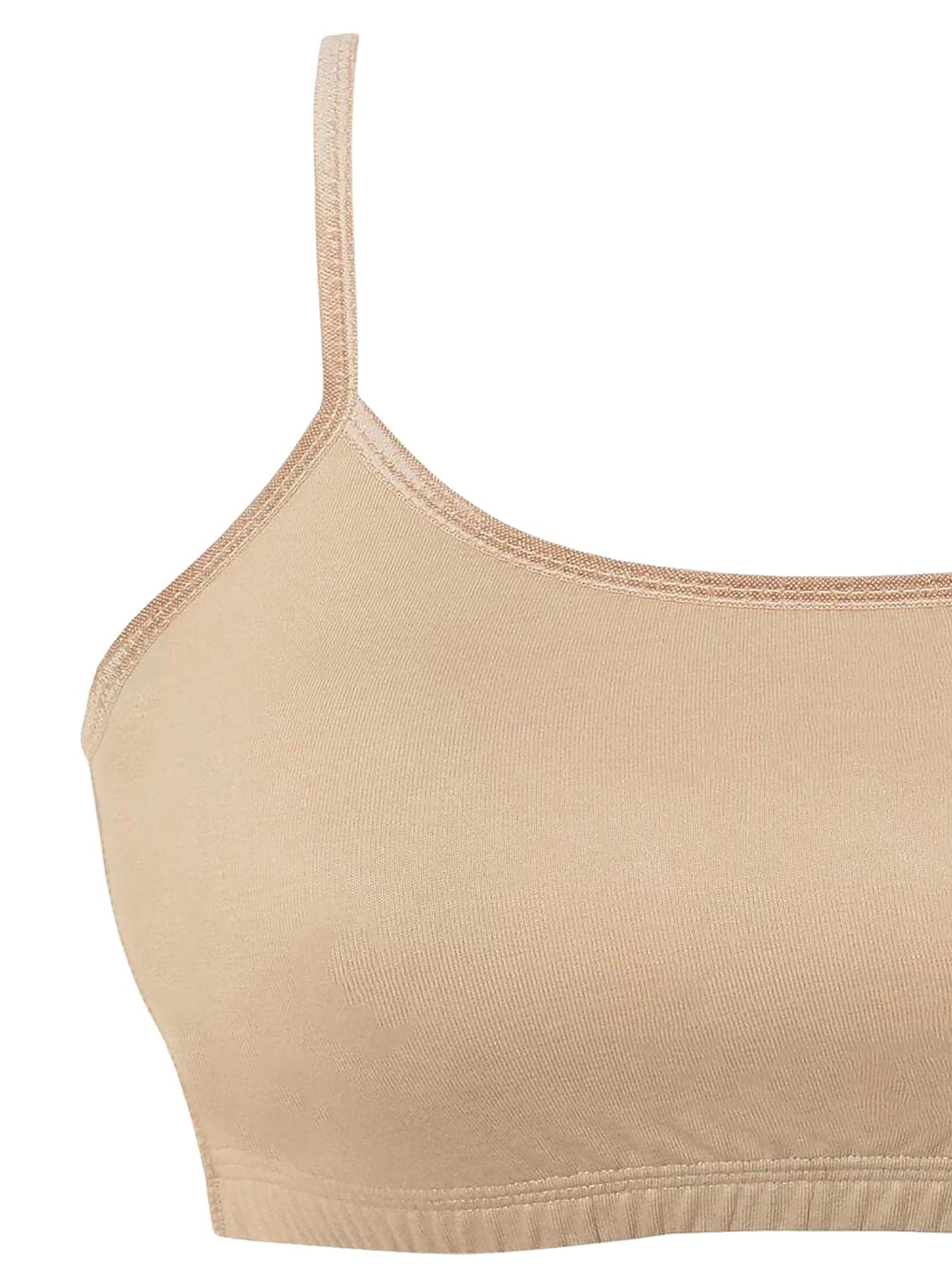 DOUBLE-LAYER THIN STRAP COTTON ATHLETIC BRAS | NON PADDED BEGINNER BRA ...