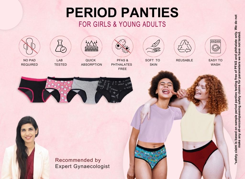 Stay Comfortable With Reusable Women's Period Underwear & Pads – D'chica